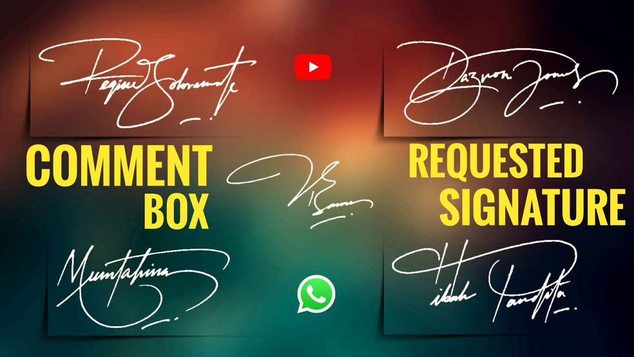 Comment box requested signature 🔥 Subscribers signature | Anup ...
