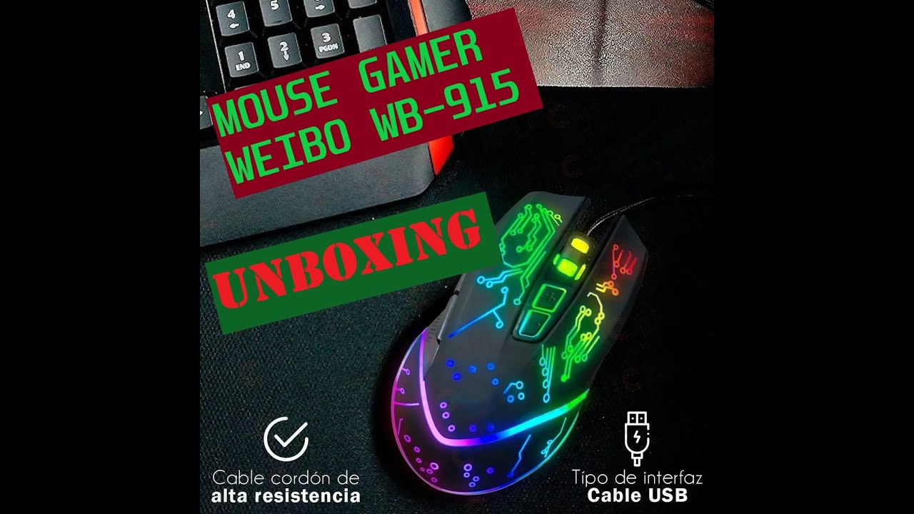 MOUSE GAMER WEIBO WB-915 | UNBOXING - YouTube