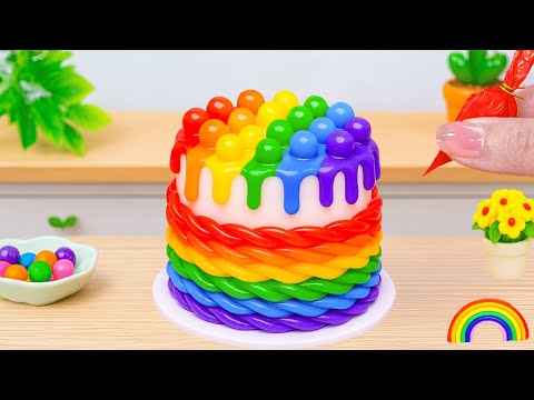 How to Make Rainbow Cake Recipe With Chocolate | Stunning Rainbow Cake Decoration Ideas