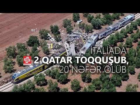 İtaliada 2 qatar toqquşub, 20 nəfər ölüb