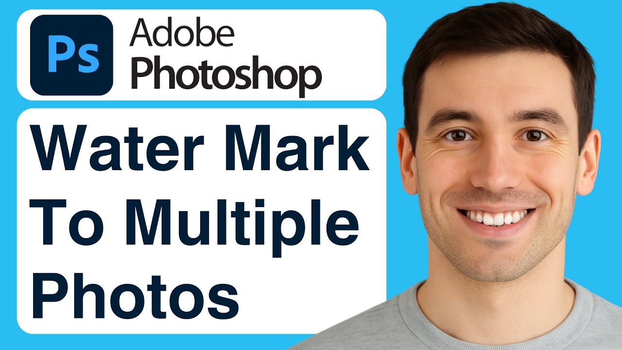 How To Add Watermark To multiple Photos Automatically using Photoshop ...