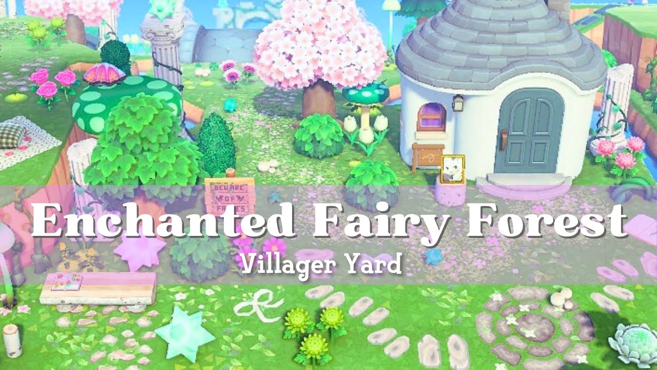 Enchanted Fairy Forest Villager Yard | ACNH Speed Build - YouTube