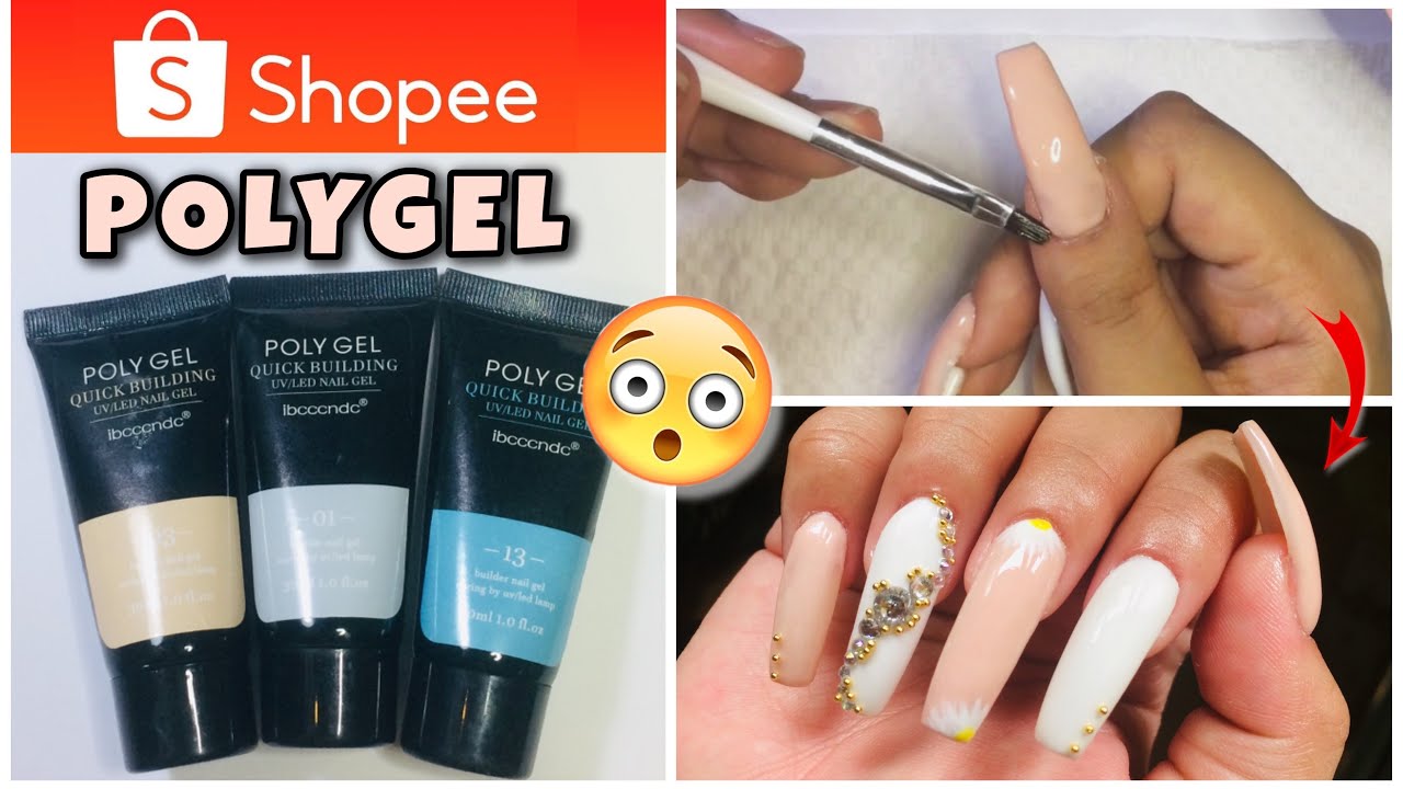 TESTING POLYGELS FROM SHOPEE | 2021 Inspired Polygel Nail Tutorial ...