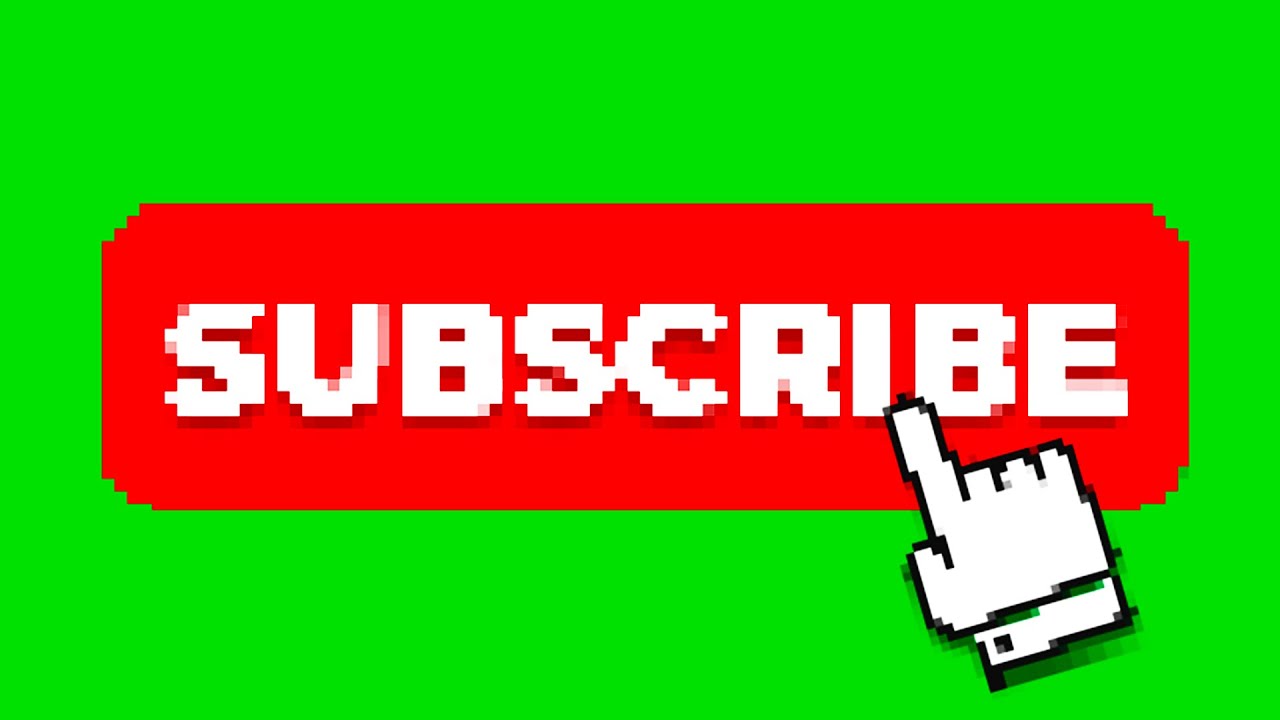 Pixel Art Subscribe Button Green Screen - FREE DOWNLOAD - YouTube