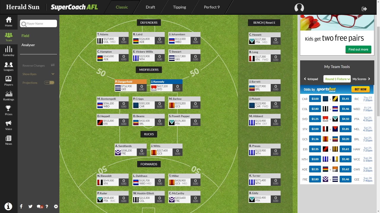 AFL Supercoach Diaries 2017: My starting team? - YouTube