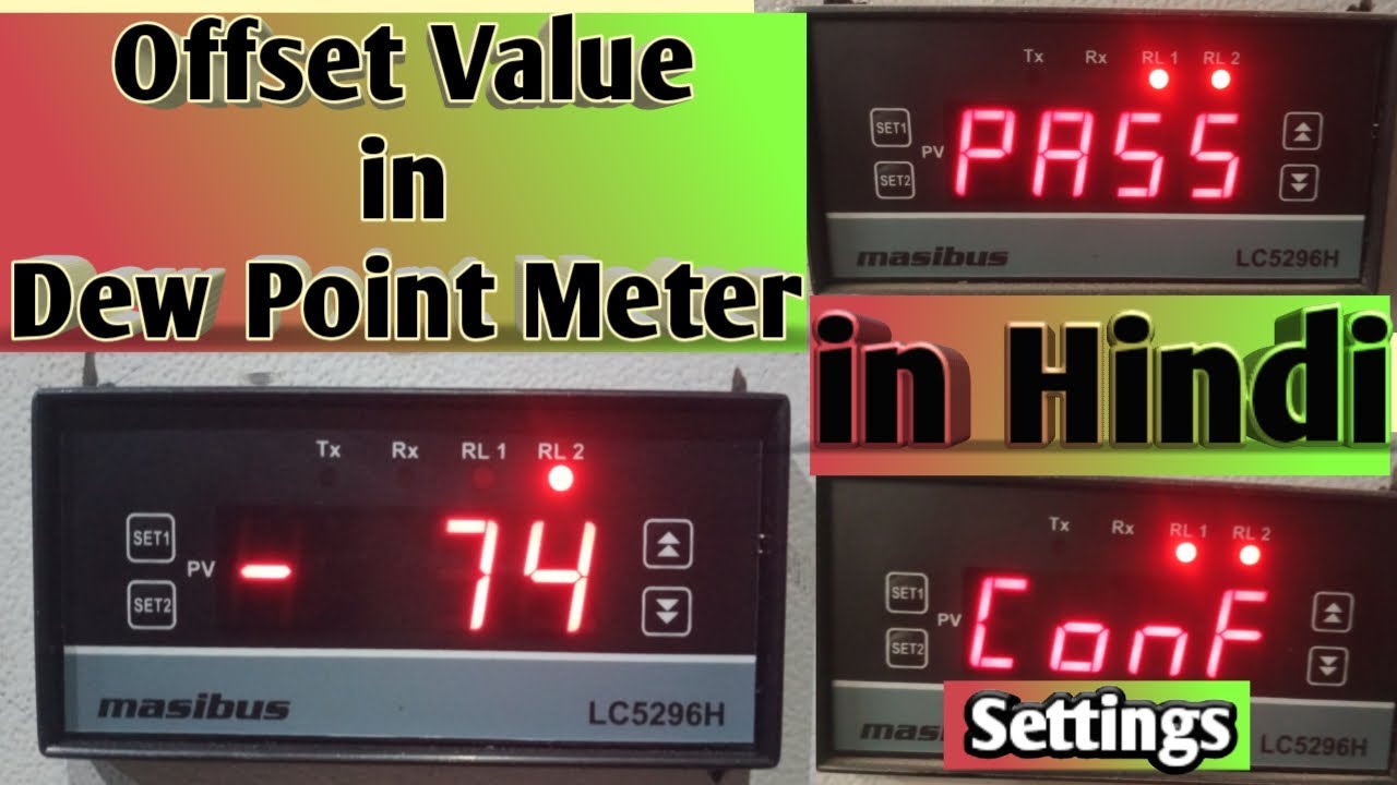 How to set upset point in dew point meter - YouTube