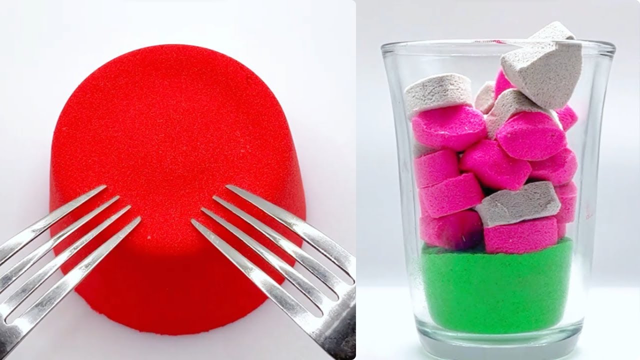 Very Satisfying and Relaxing Kinetic Sand Compilation - YouTube