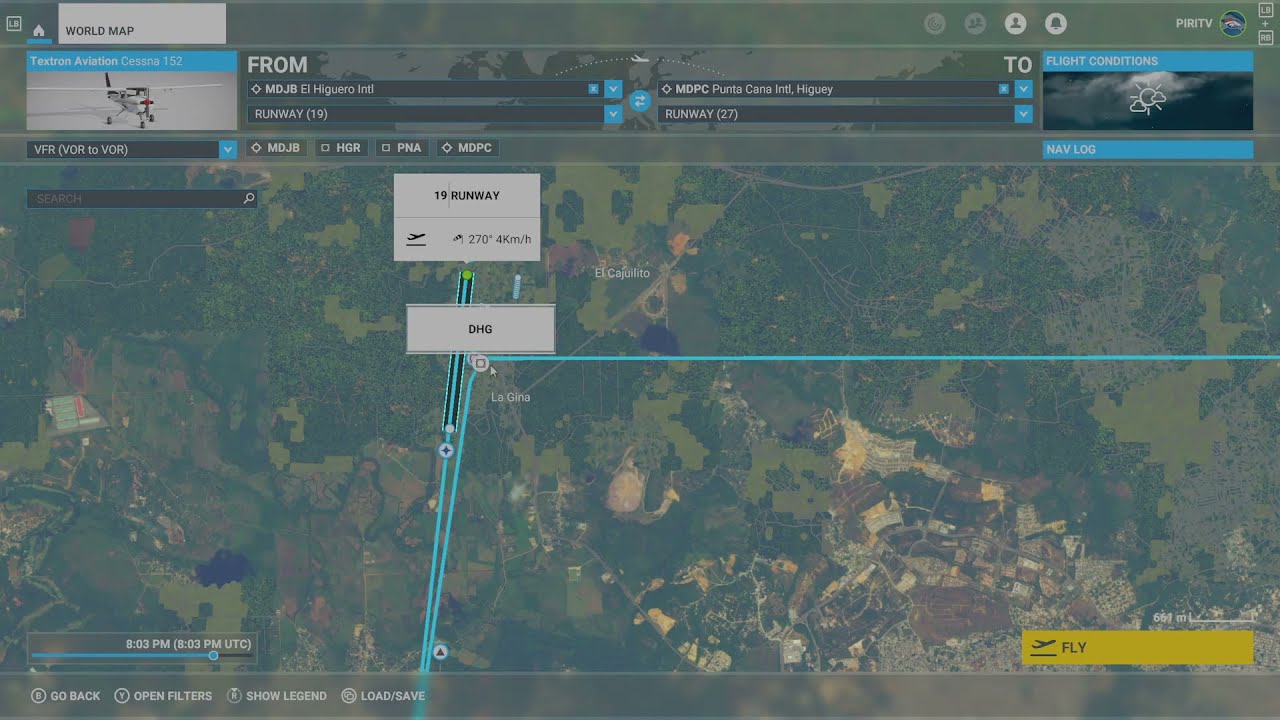 VOR to VOR flightplanning on the MSFS World Map - Xbox - YouTube