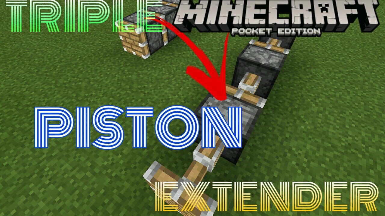 Tutorial - Triple Piston Extender - MCPE - YouTube
