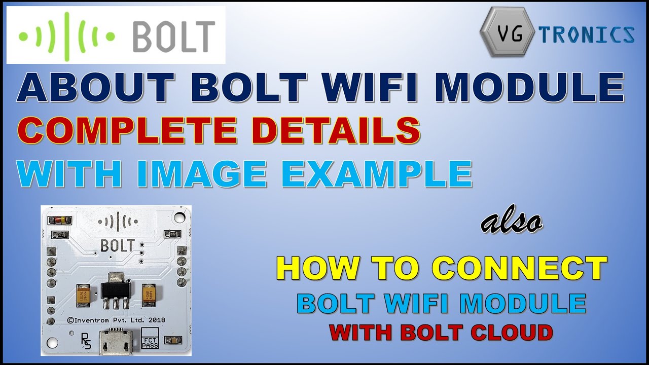 #1 Bolt IoT with Python (INTRO) | Basics | VG TRONICS | BOLT IOT - YouTube