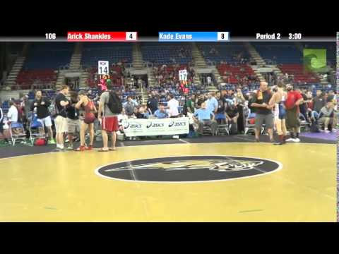 106 Arick Shankles vs. Kade Evans - YouTube