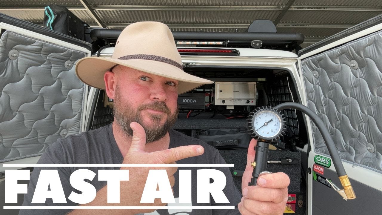 Installation of on board air compressor. Get air FAST. - YouTube