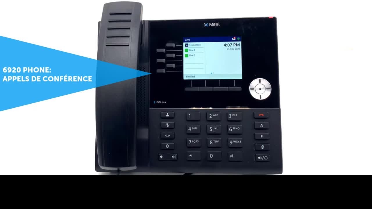 6920 Phone: Appels de Conférence: MiVoice Business - YouTube