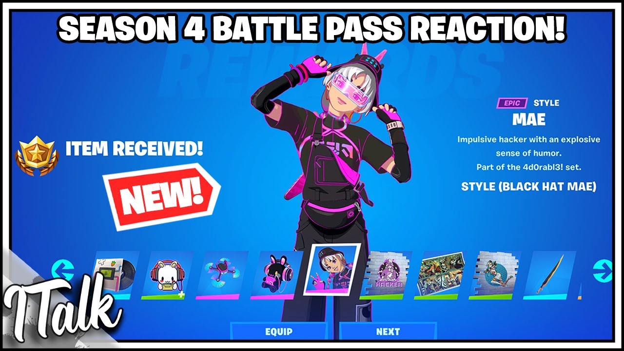 FORTNITE SEASON 4 BATTLE PASS REACTION - I BOUGHT ALL TIERS! (Fortnite ...