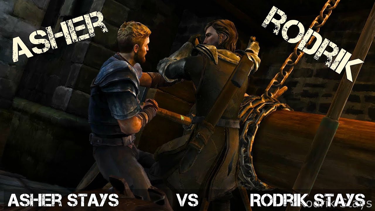 Game Of Thrones Telltale Episode 5 - Rodrik Stays VS Asher Stays (Who ...