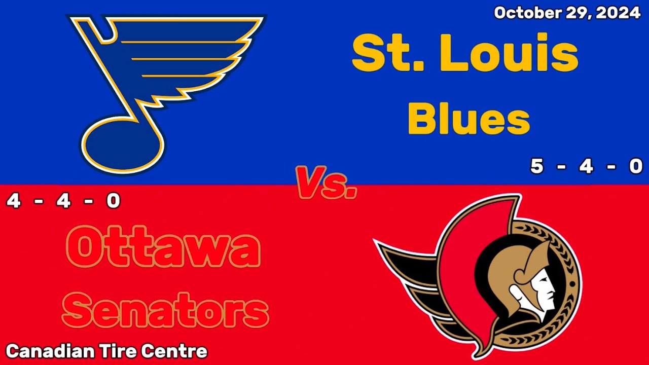 St. Louis Blues vs Ottawa Senators | October 29, 2024 | All Goals - YouTube