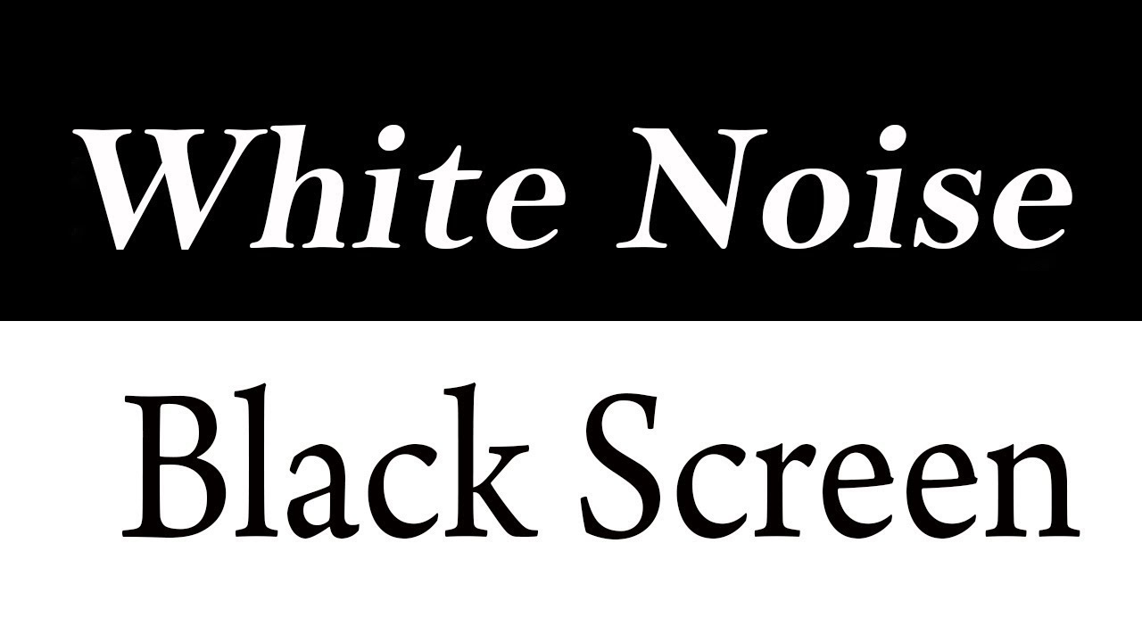 WHITE NOISE BLACK SCREEN 10h - Sound For Deep Sleep, Relaxation ...