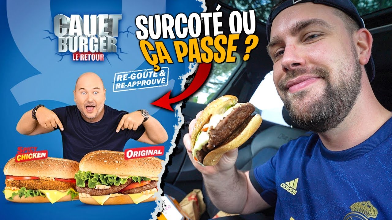 Je goûte les deux Cauet Burger de chez Quick (le poulet et le boeuf ...