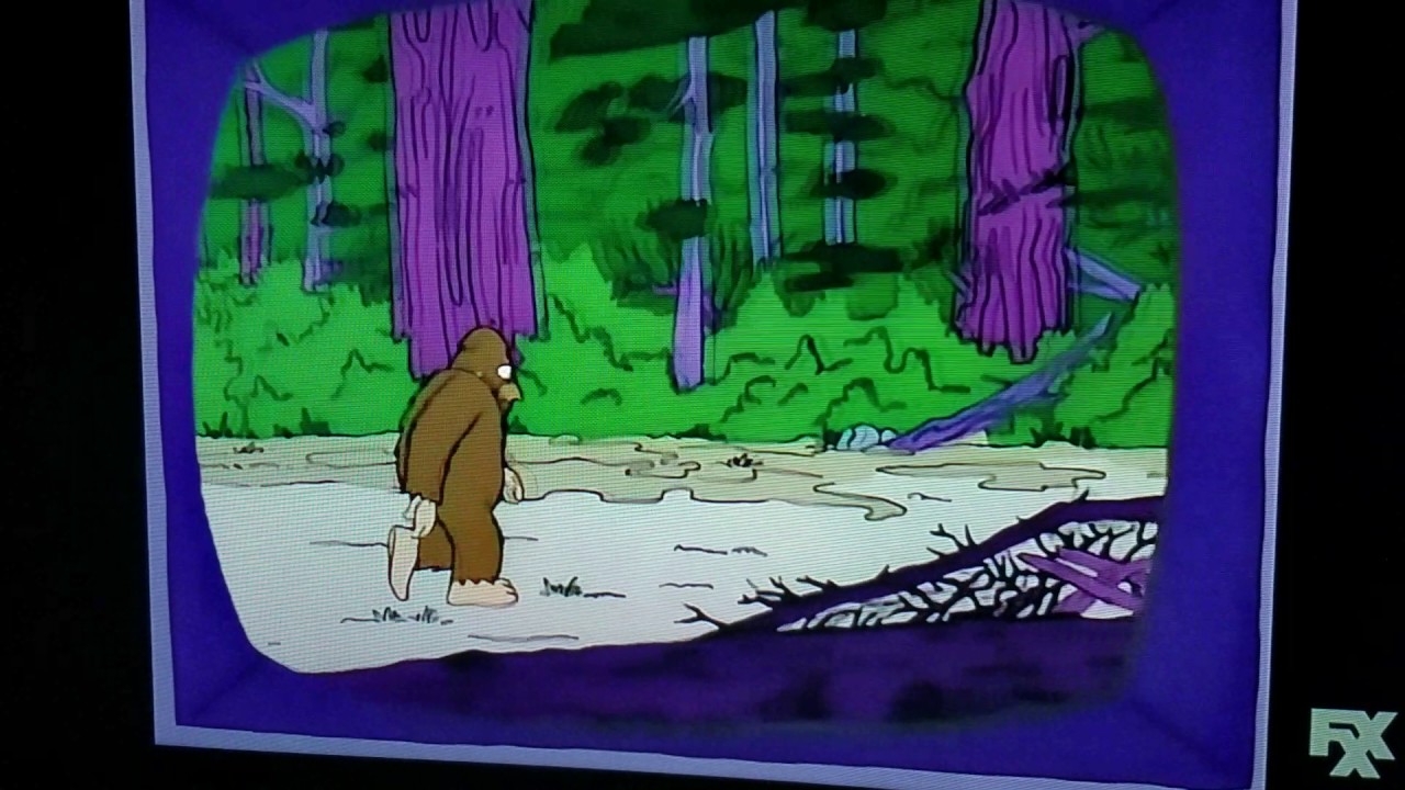 Bigfoot Wearing a Wrist Watch - The Simpsons - YouTube