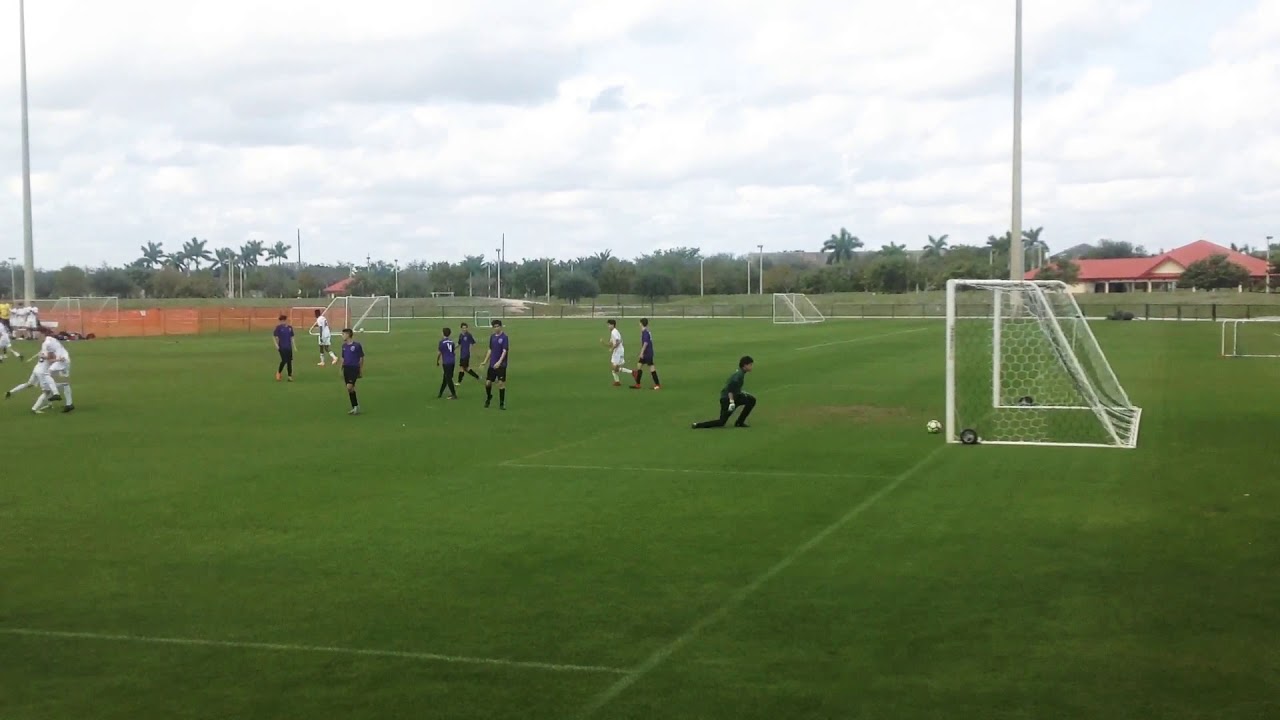 020418 Ethan Strati #9 (Team Boca U15 White) Laser Goal w/M Alves ...