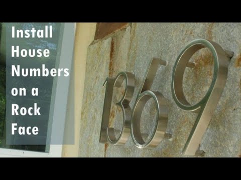 How to Mount Modern House Numbers on a Rock Face - YouTube