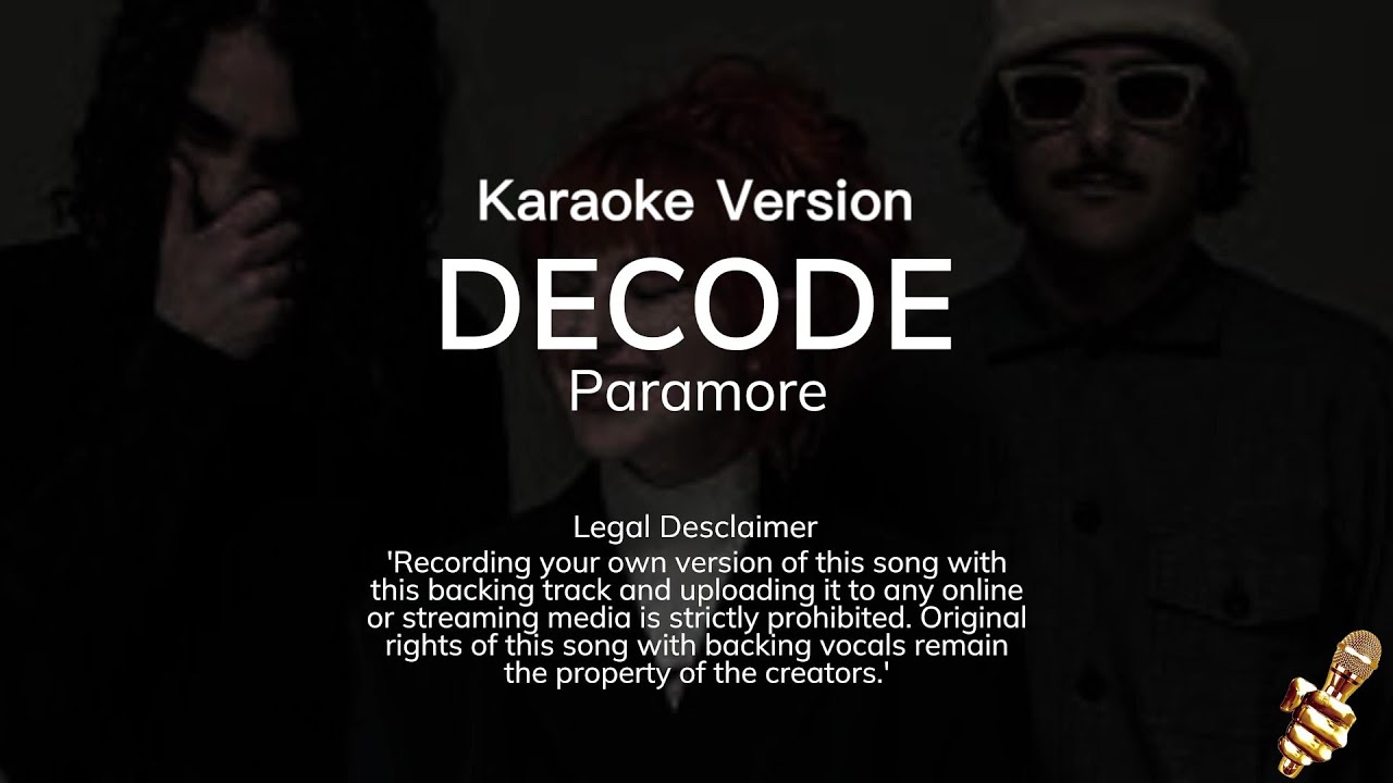Paramore - Decode (Karaoke Version) - YouTube