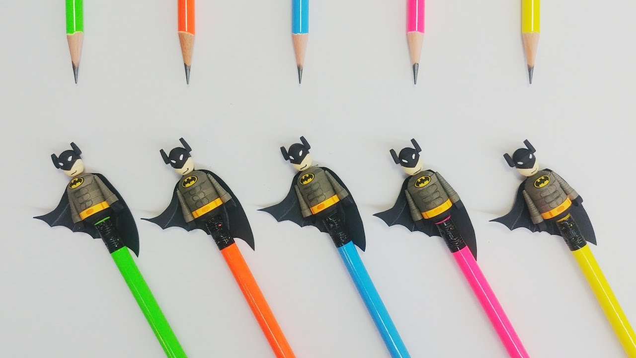 How To Make 3D Quilling Batman Pencil Topper / Artoholic / 3D Quilling ...