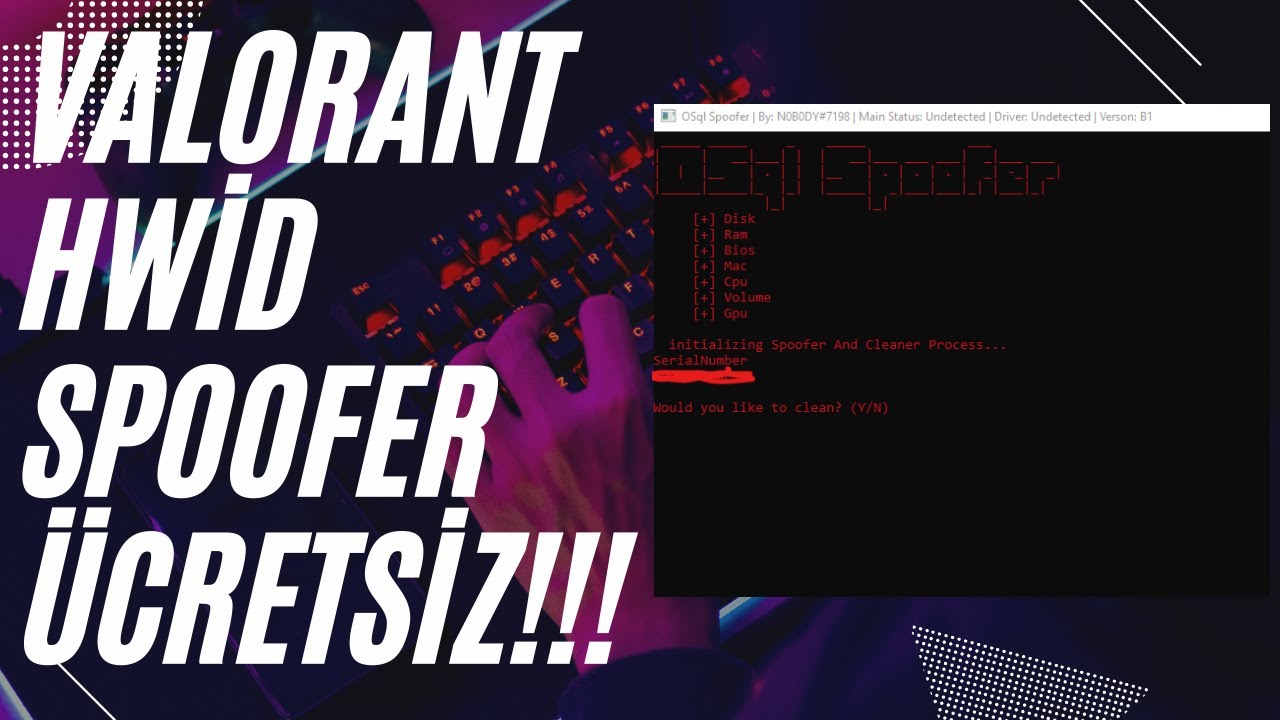 VALORANT ÜCRETSİZ HWİD SPOOFER! (Valorant Ban Kaldırma) | %100 ...
