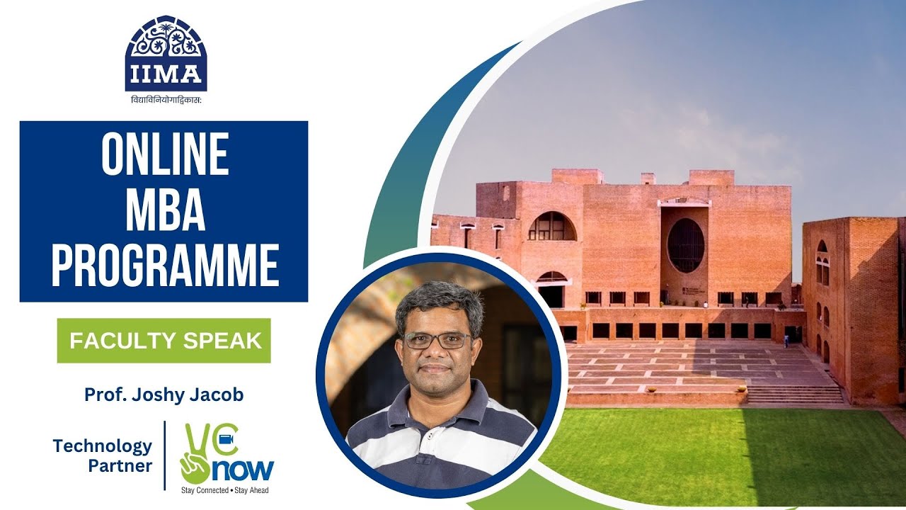 Prof. Joshy Jacob speaks on IIM Ahmedabad's Online MBA Programme - YouTube