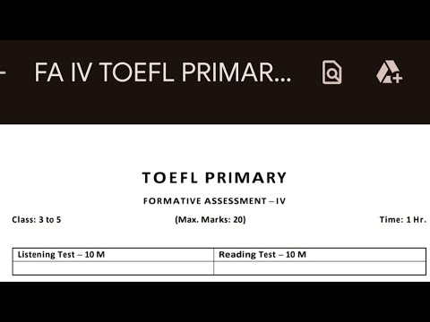 TOEFL EXAM AUDIOS FA-4 EXAM || APSCERT || SUBSCRIBE - YouTube
