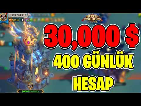 30,000$ FAZLA YATIRAN YENİ OYUNCU 400 GÜNLÜK HESAP İNCELMESİ - Rise of Kingdoms