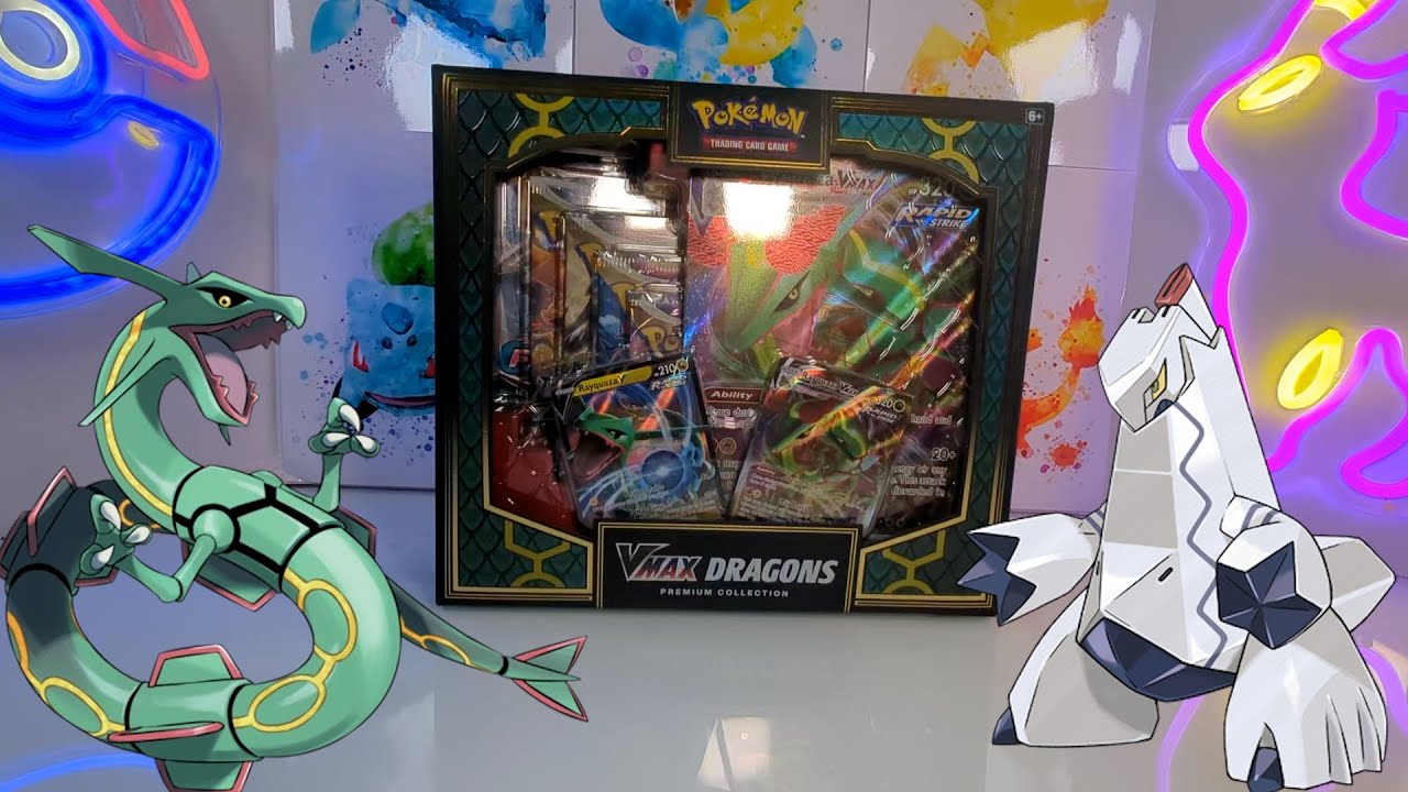 Pokemon VMax Dragons Premium Collection Box Opening-a Target Exclusive ...