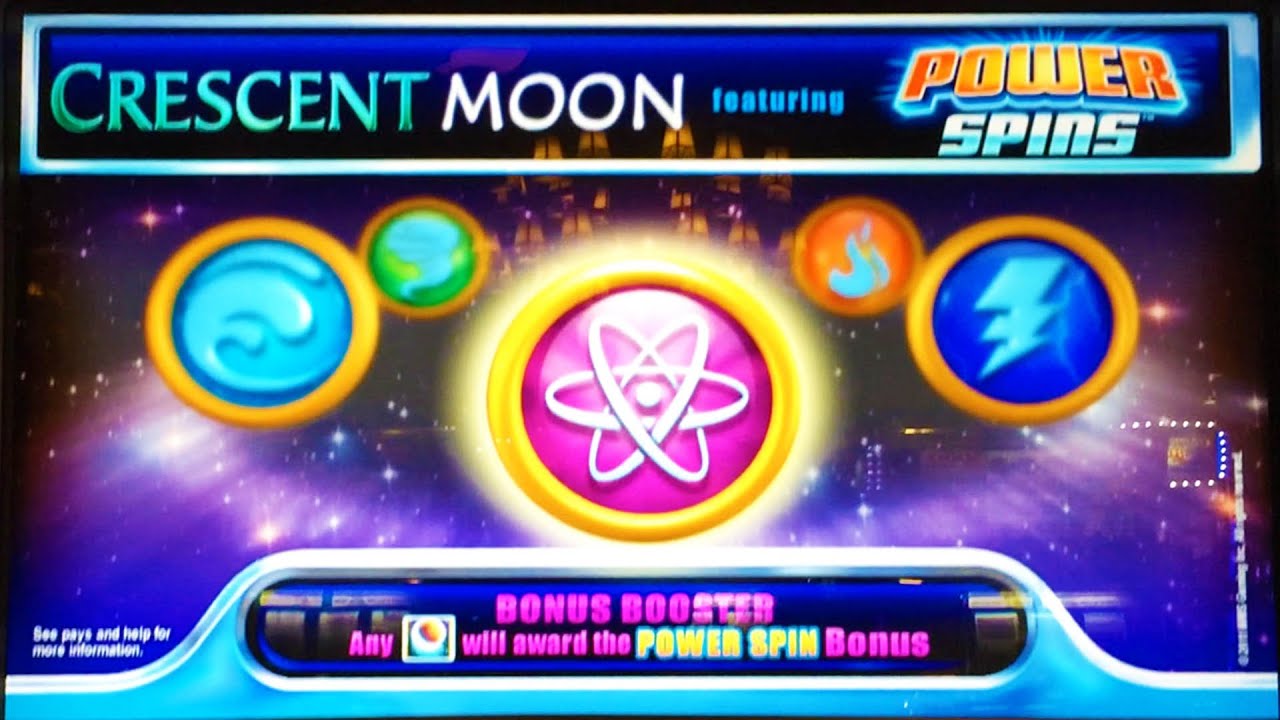 Crescent Moon slot machine - bonus tries & Power Spin examples - YouTube