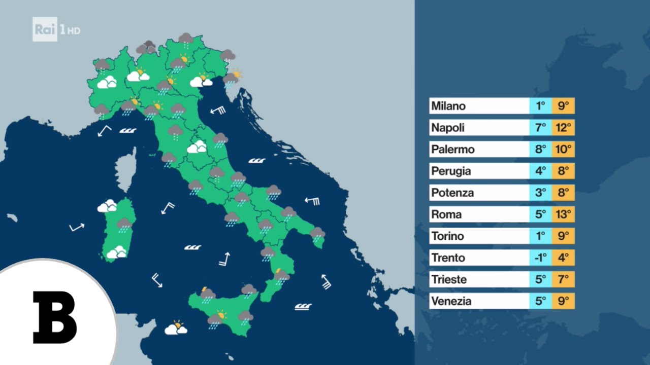 Rai Meteo 1 del giorno 25 marzo 2020 - YouTube