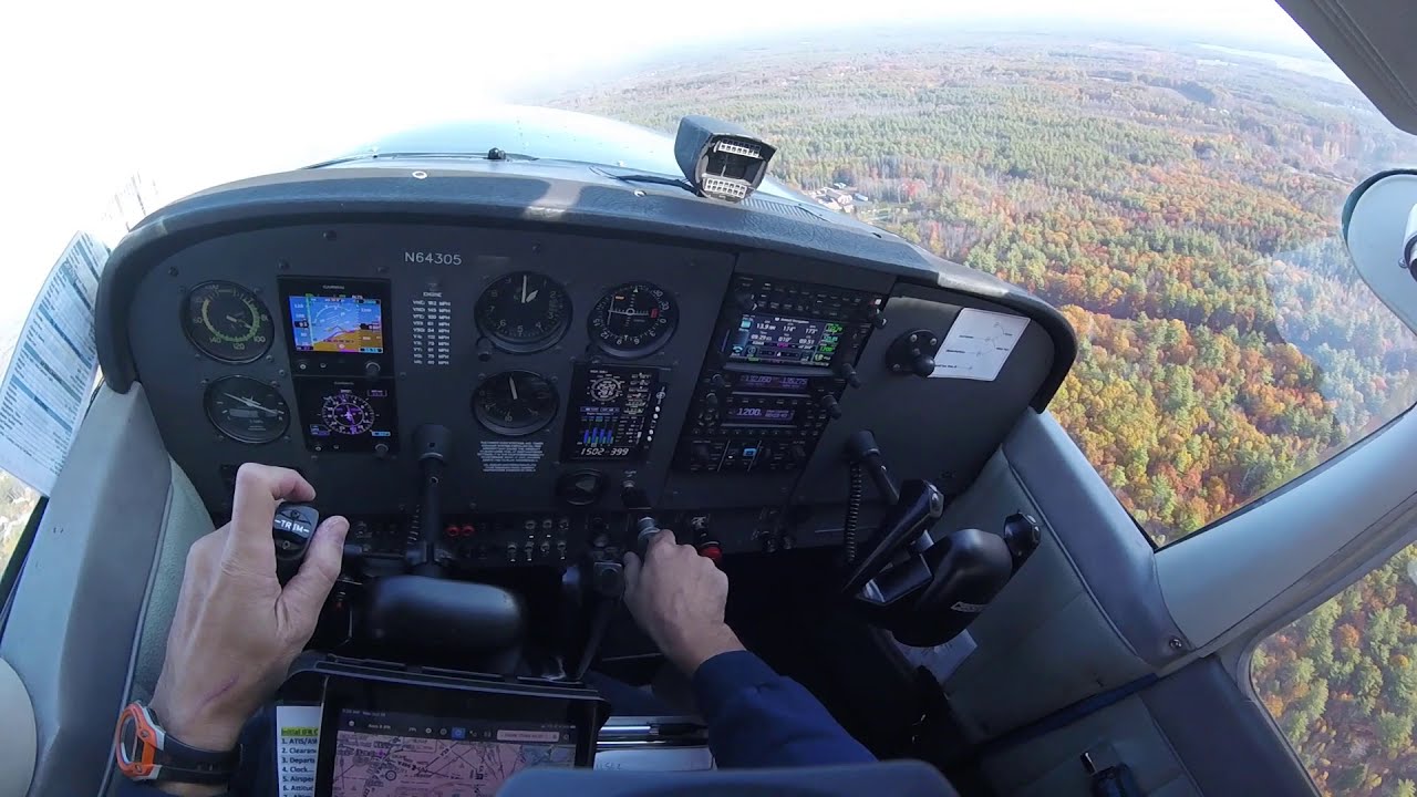 Cessna 172 instrument approach RNAV RWY 34 Portsmouth, NH - YouTube