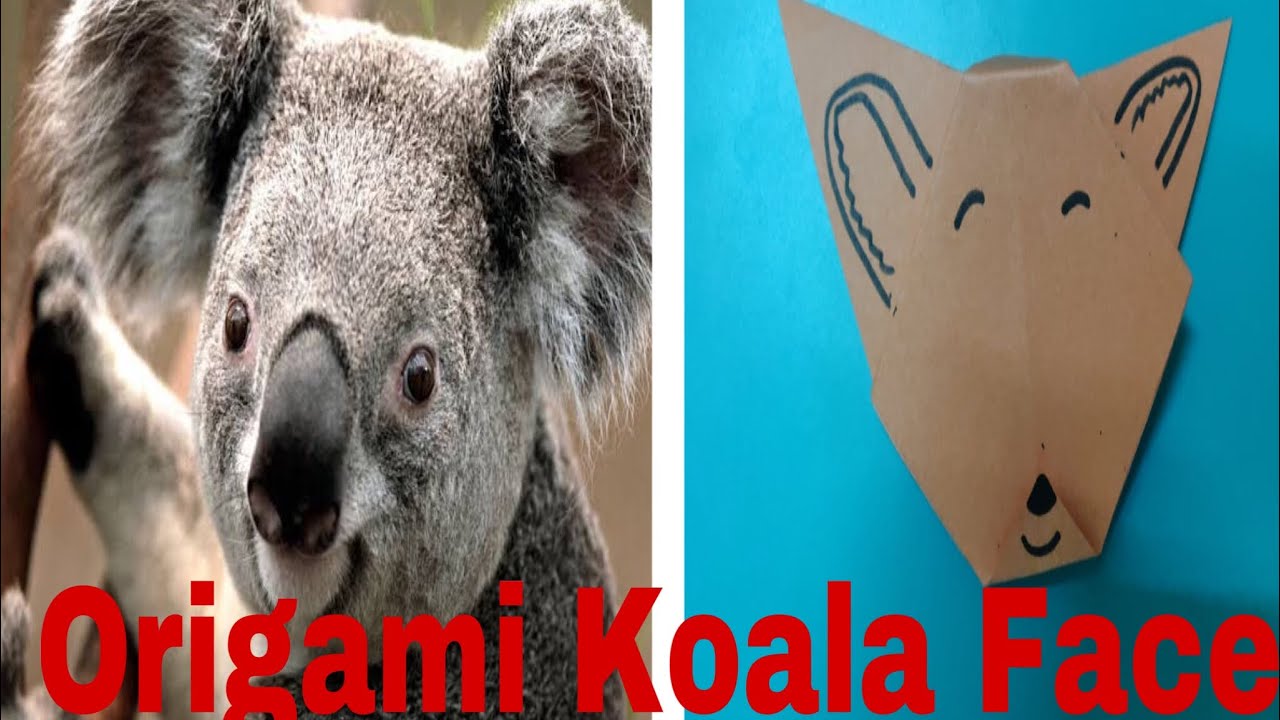 How to make origami Koala face at home using paper. - YouTube