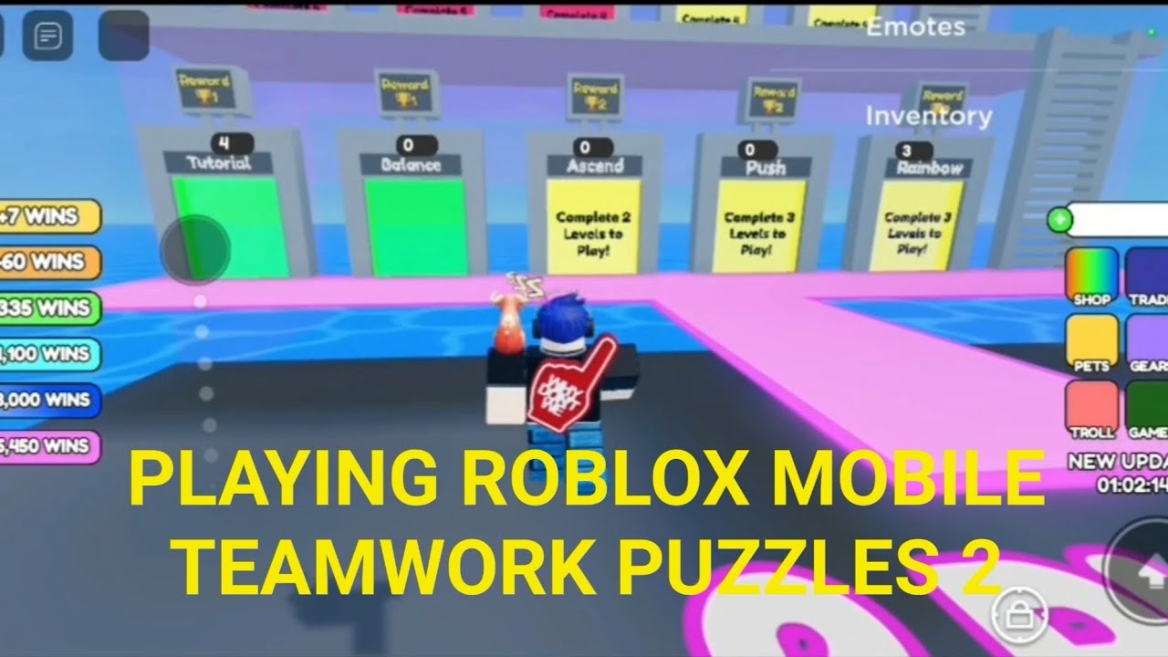 Playing Roblox Mobile Teamwork Puzzles 2 - I solved a lot of puzzles ...