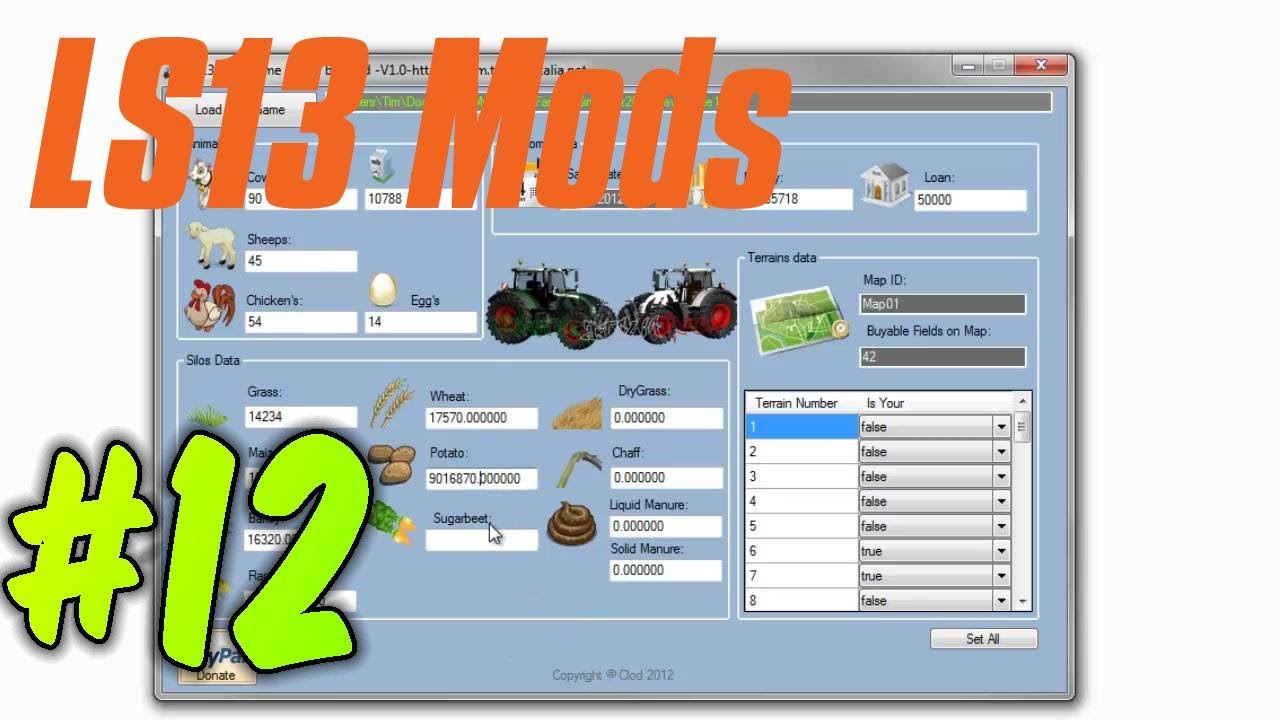 Let`s Show LS13 Mods #012 - Savegame Editor [Deutsch][HD] - YouTube