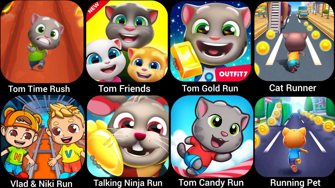 Cat Runner, Talking Ninja Run,Tom Candy Run, Running Pet,Tom Gold Run ...