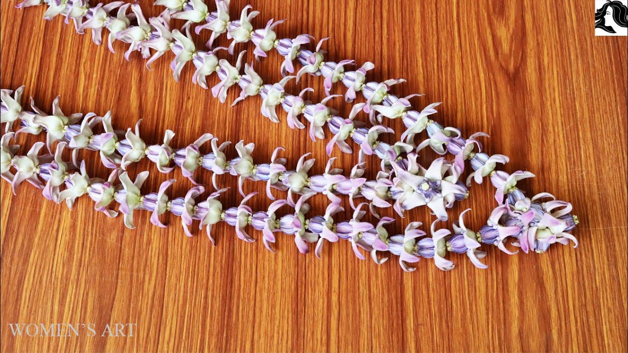 how to make erukkam flower garland in 15 minutes | erukkam poo malai ...