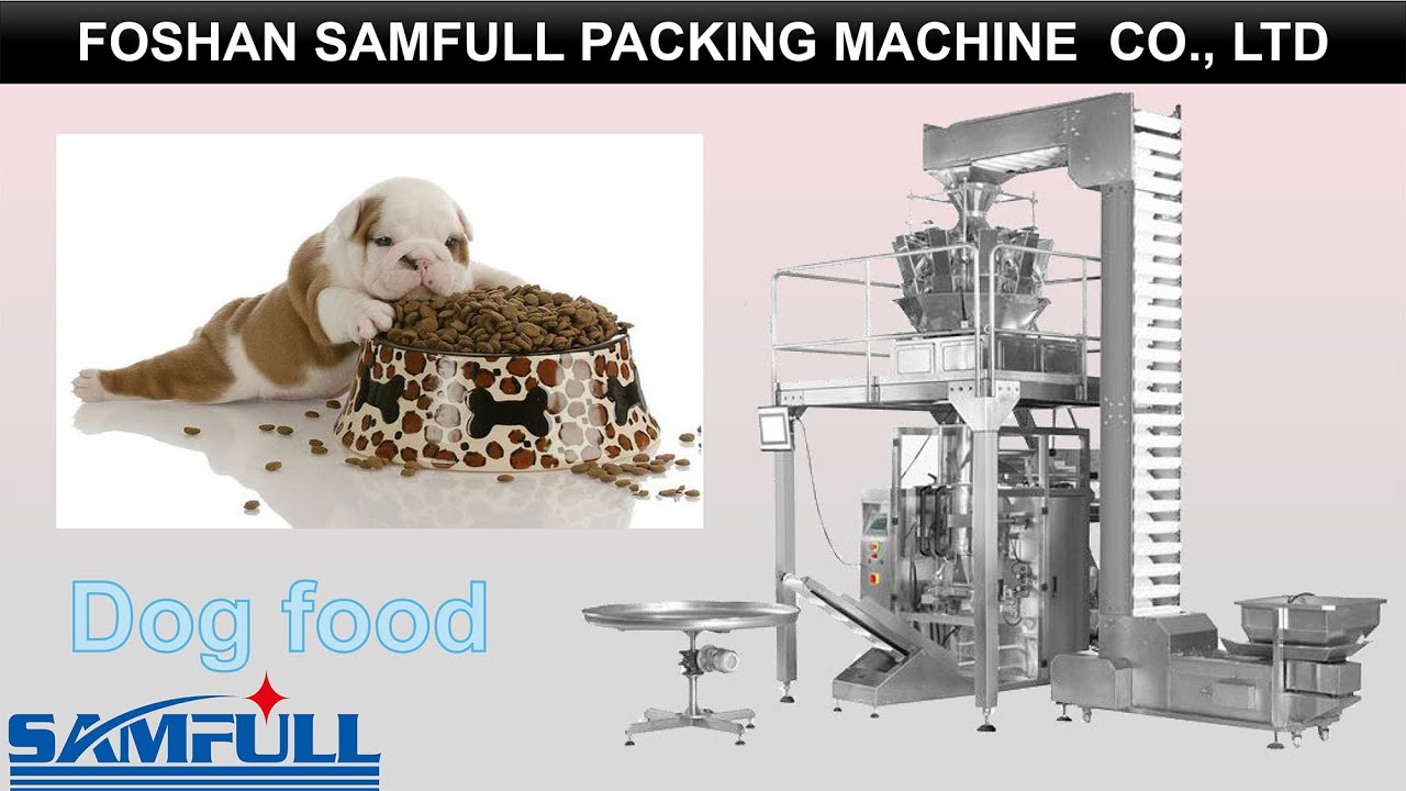 500g dog food packing machine - YouTube