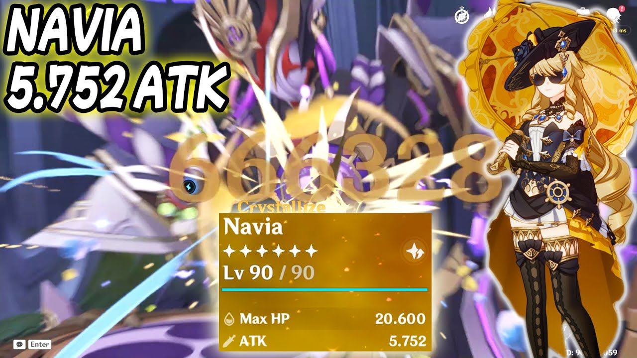 Testing Navia Shotgun with 5.700 Attack | Gameplay | Genshin Impact ...