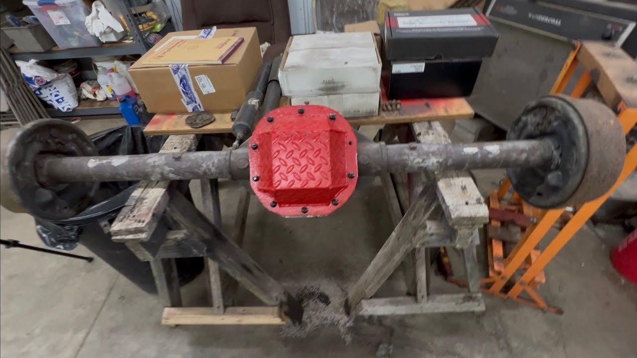 Custom homemade ford 8.8 differential cover - YouTube