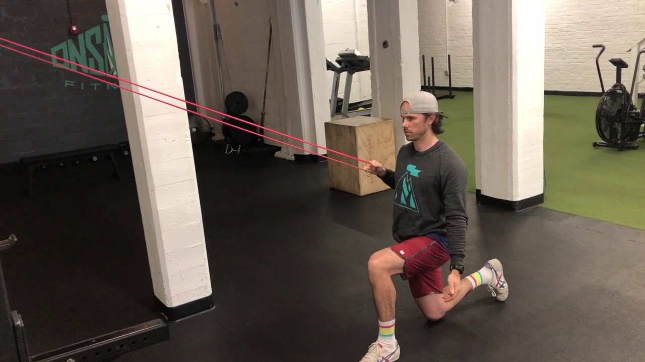 1:2 Kneeling High to Low Band Row - YouTube