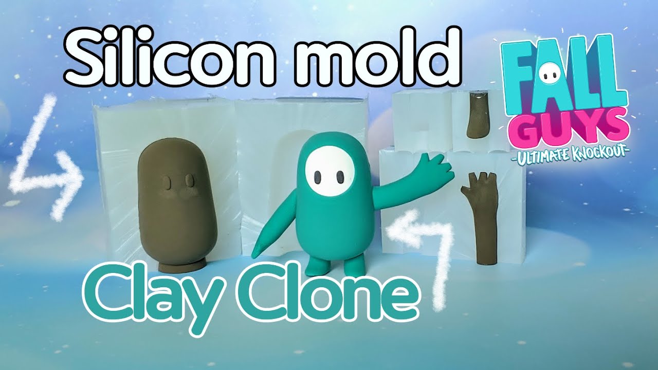 How to Make Fall Guys Clones(Silicon Mold & Air Dry Clay Figure ...