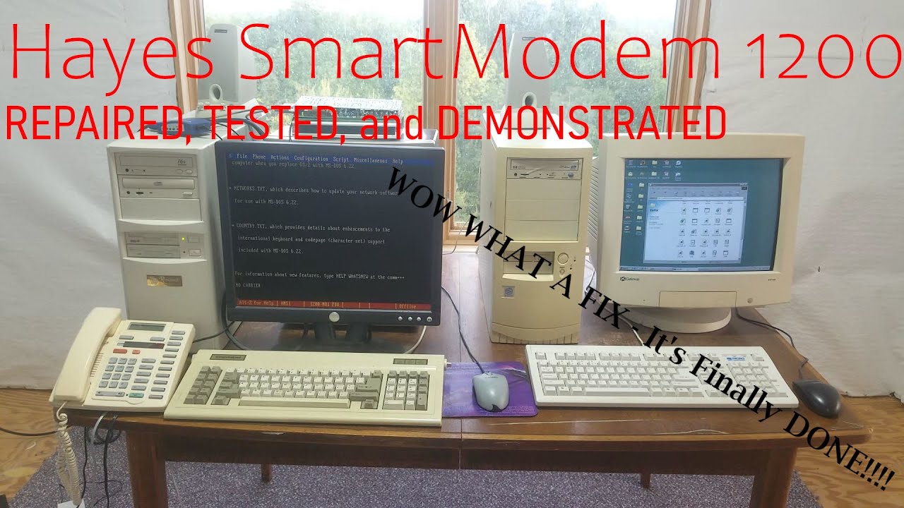 Hayes Smartmodem 1200 Fixed and Demonstrated - YouTube