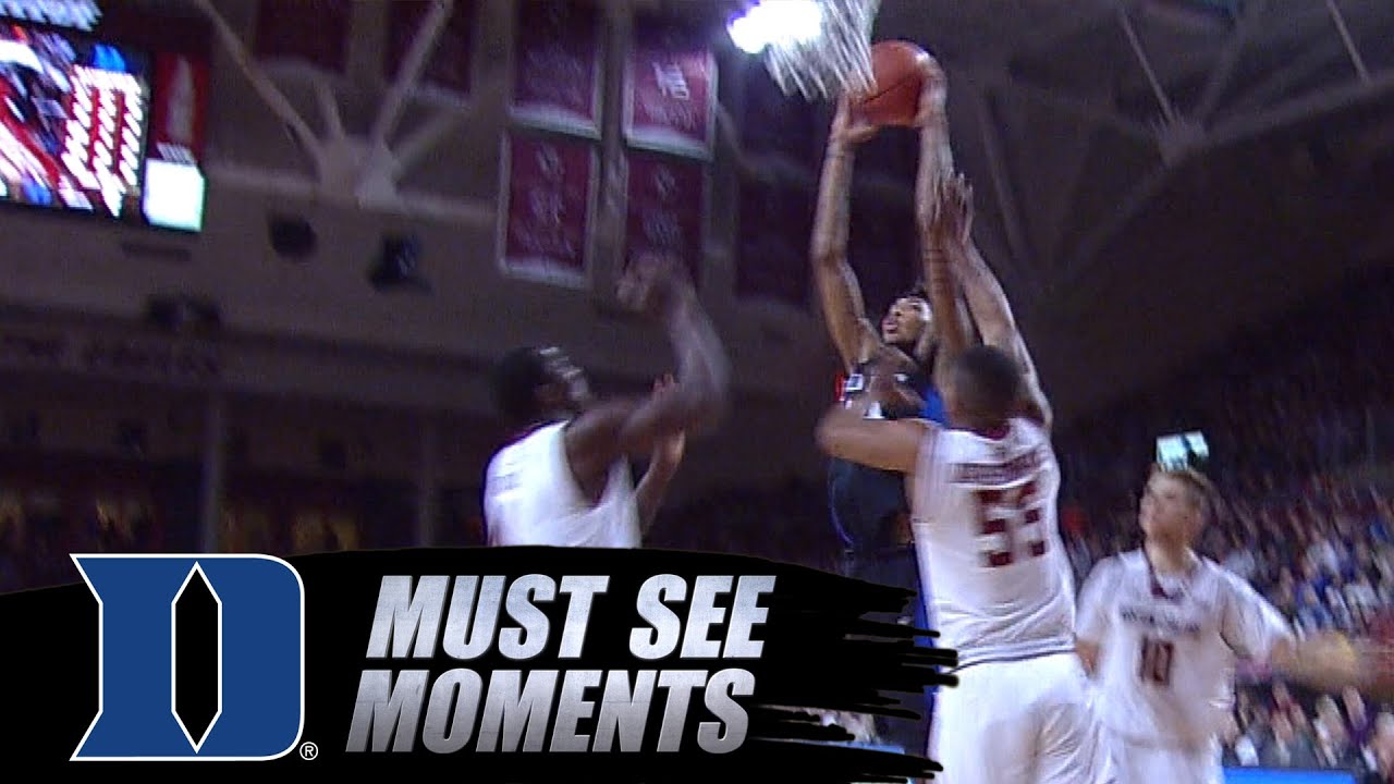 Duke Basketball: Brandon Ingram Thunderous 2-Handed Dunk Over Defenders ...