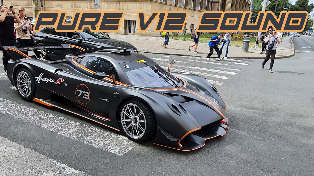 Pagani Huayra R - Crazy V12 Sound! - Acceleration & driving on Public ...