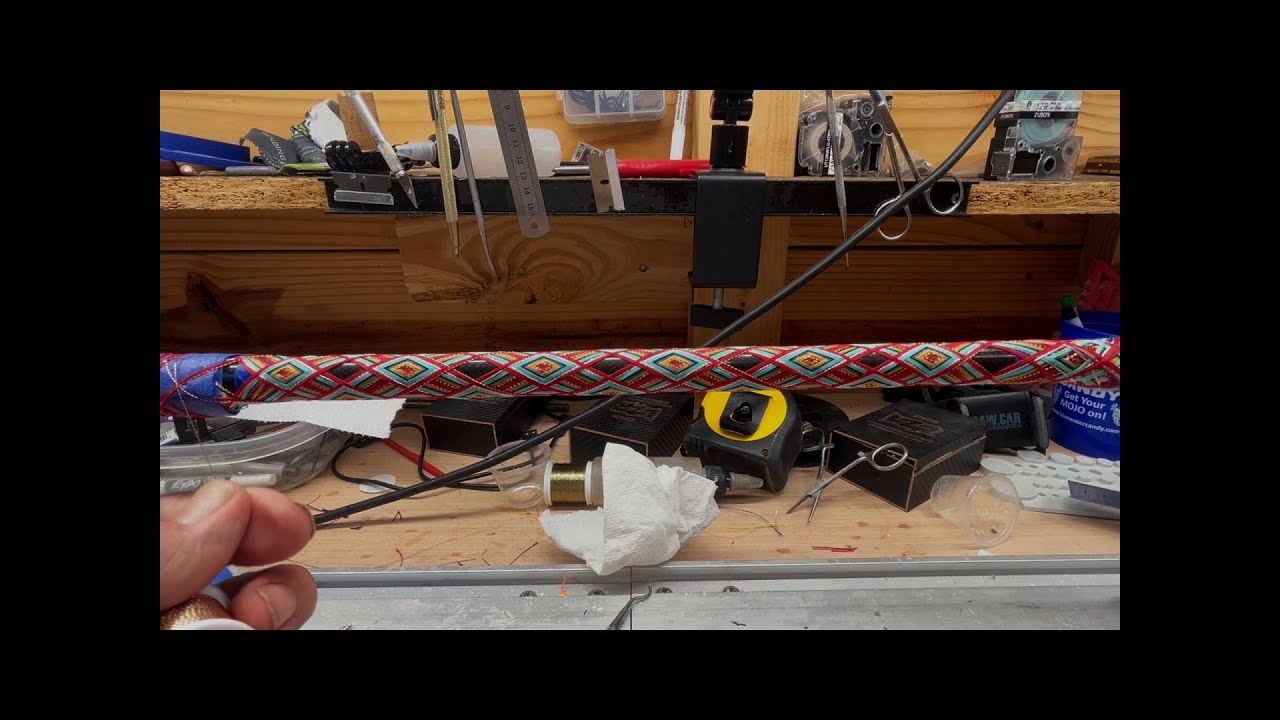 Building a Fishing Rod, Part 2, Decorative Wrap - YouTube