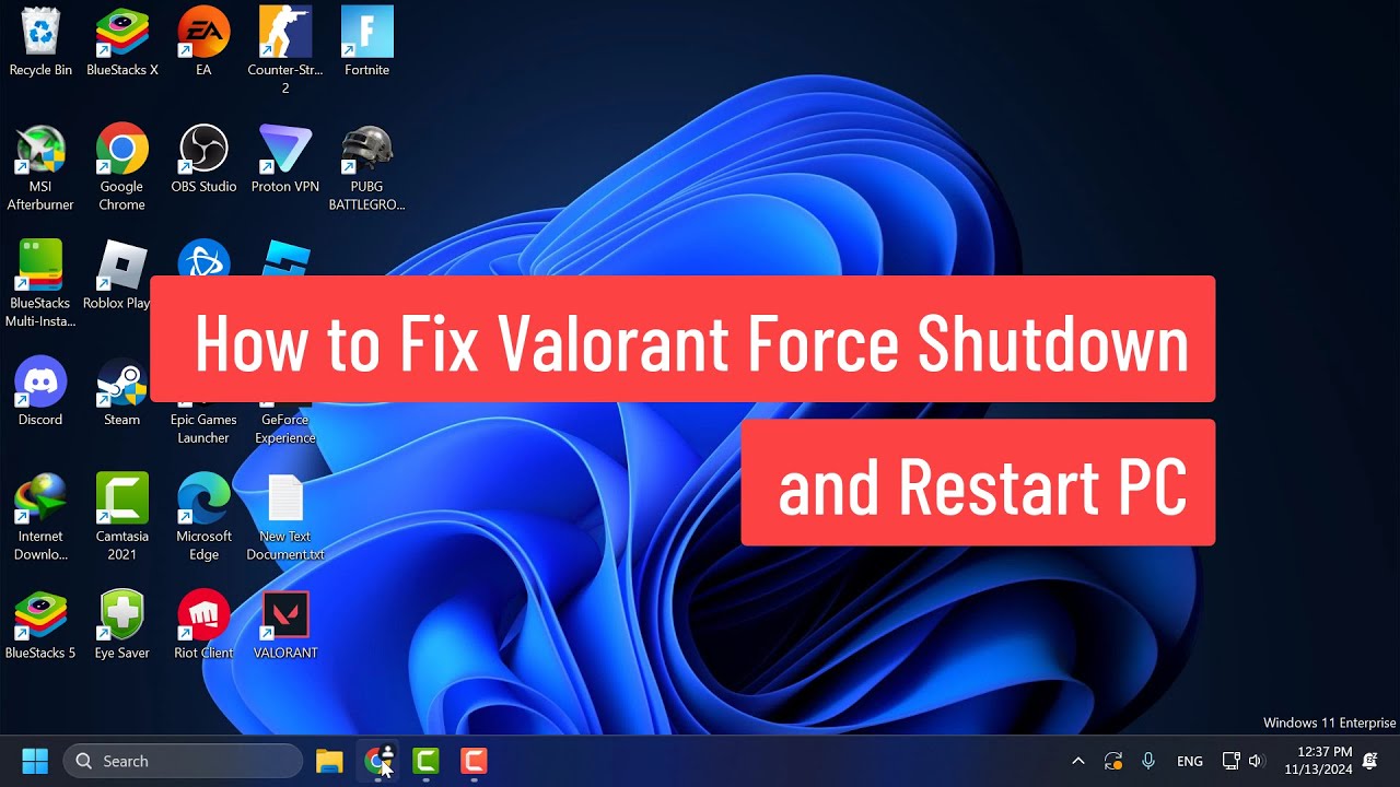 How to Fix Valorant Force Shutdown and Restart PC - YouTube